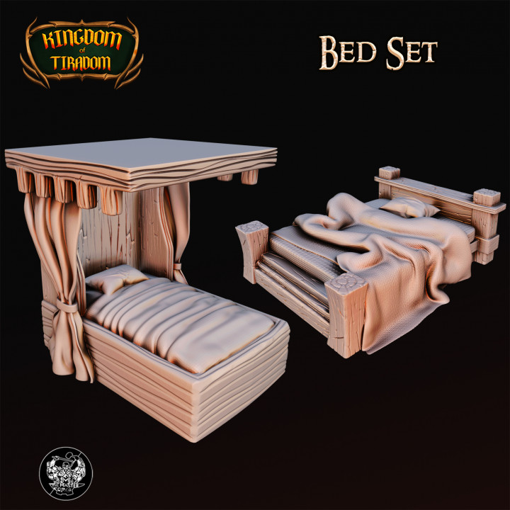 3D Printable Bed set by The Master Forge