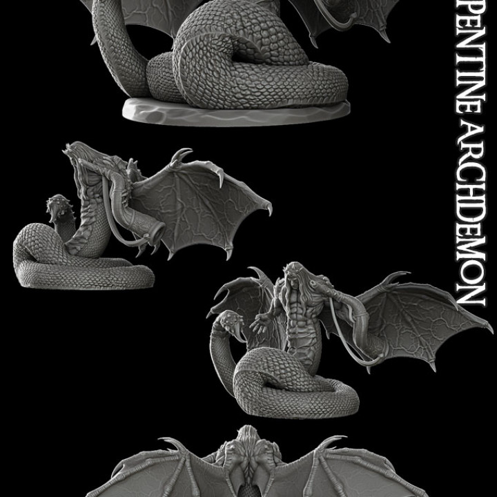 3D Printable Serpentine Arch Demon by RocketPigGames