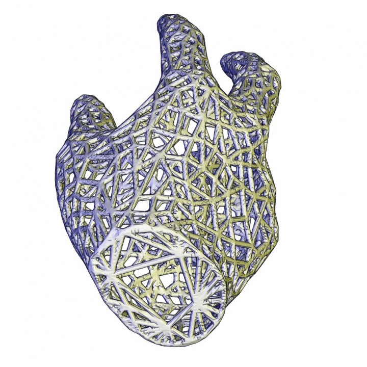 3D Printable Phone holder-hand-voronoi style by yc Pan