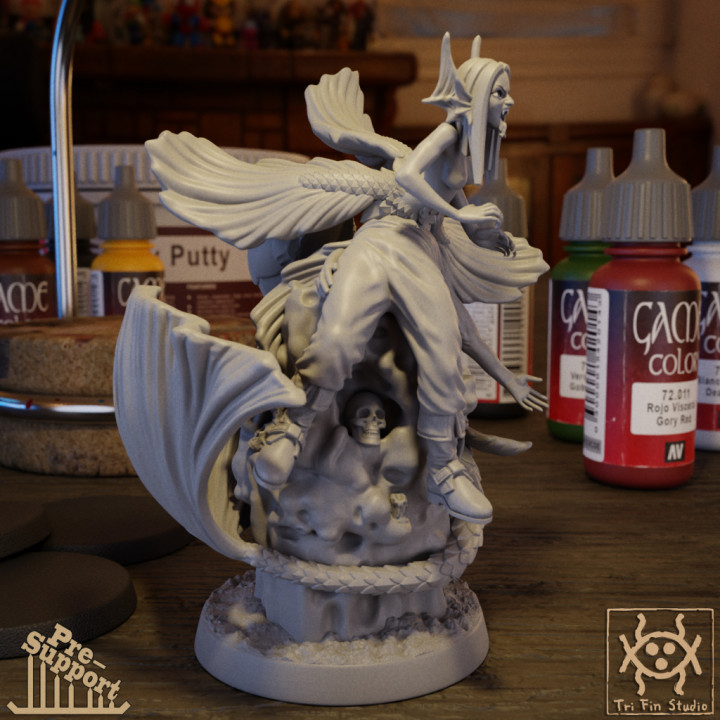 3D Printable Mermaid 03 by Tri Fin Studio