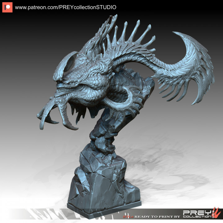 3D Printable DRAGON BUST by Alex