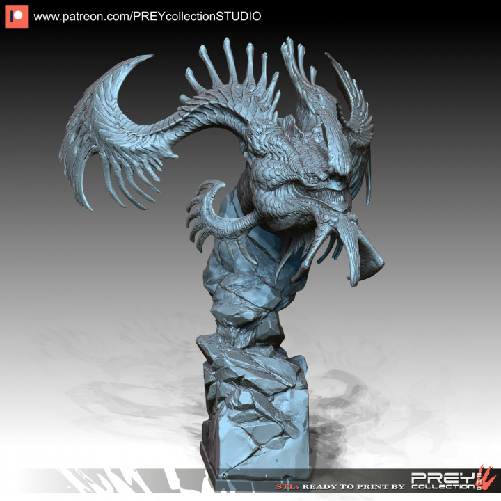 3D Printable DRAGON BUST by Alex