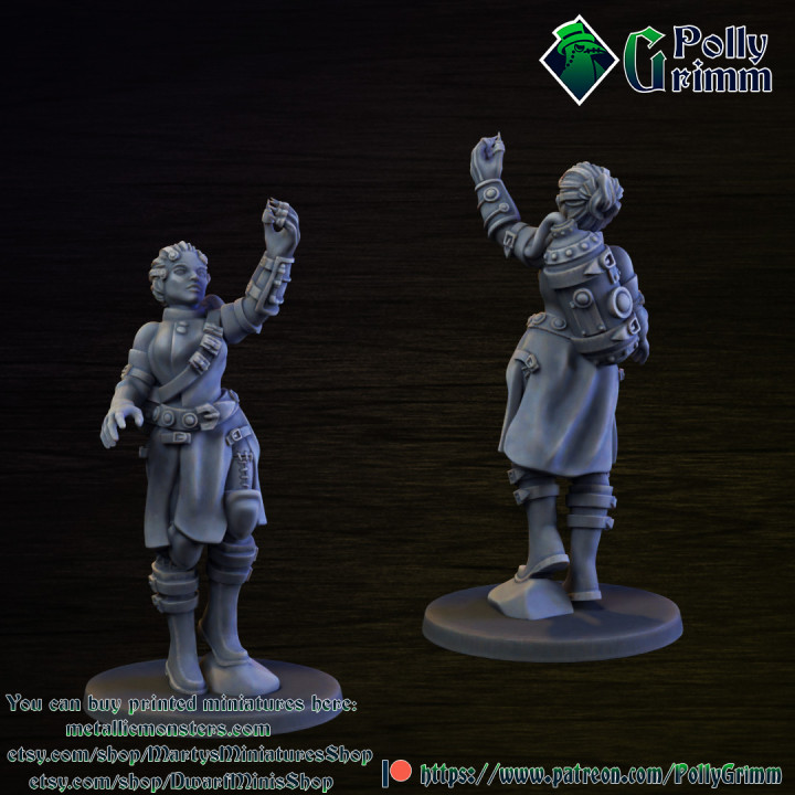 3D Printable Victorian zombie hunters women set. Steampunk tabletop ...