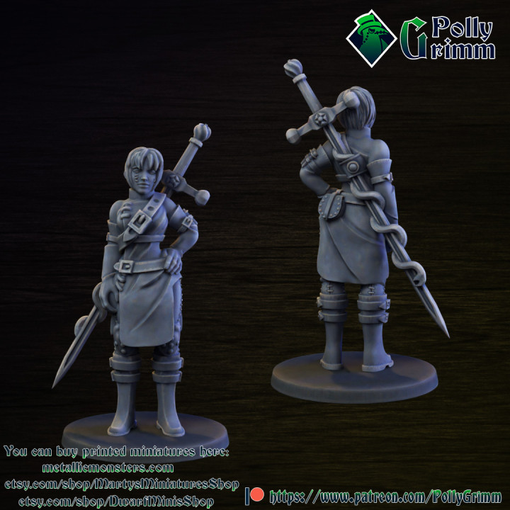 3D Printable Victorian zombie hunters women set. Steampunk tabletop ...