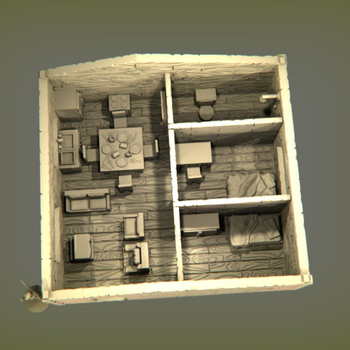 3D Printable ZOmbie apocalypse house by BattleCat Miniatures