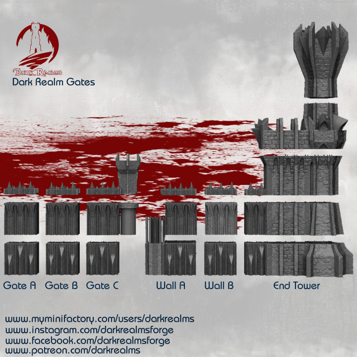 3D Printable Dark Realm Gates by Dark Realms Forge