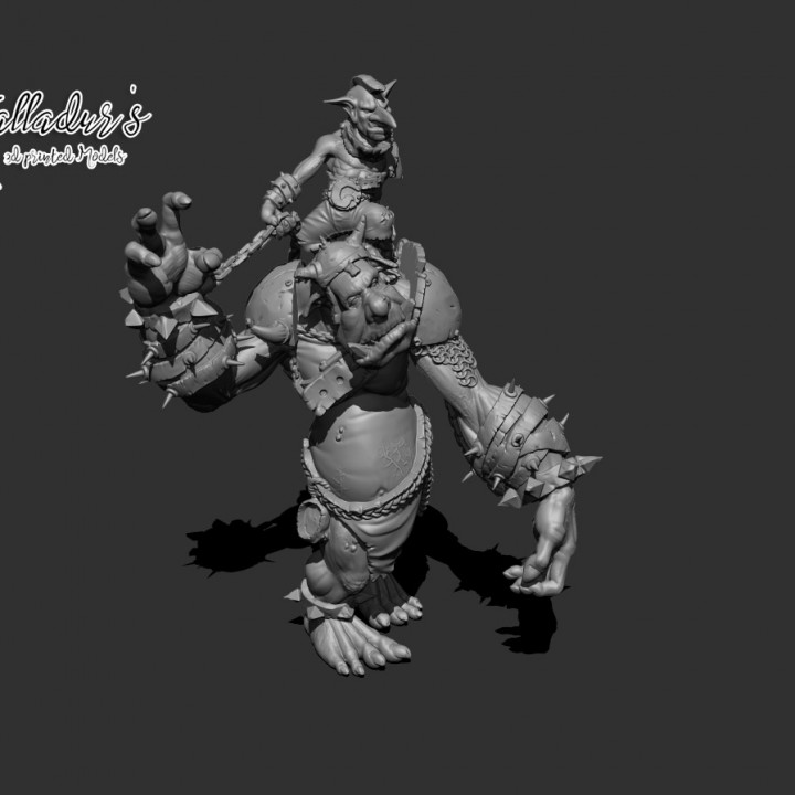 3D Printable GORK - THE CHAINED TROLL by Galladur's 3D printed models