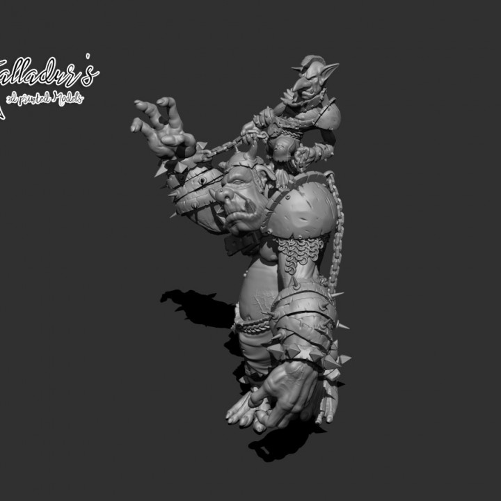 3D Printable GORK - THE CHAINED TROLL by Galladur's 3D printed models