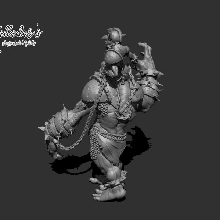 3D Printable GORK - THE CHAINED TROLL by Galladur's 3D printed models