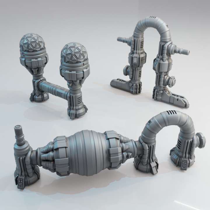 3D Printable Modular Engine Room by Saucermen Studios