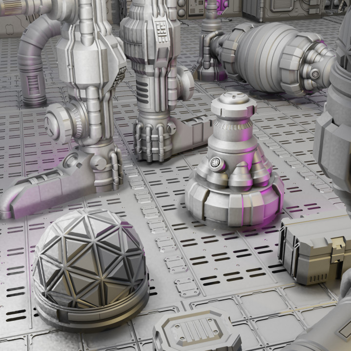 3D Printable Modular Engine Room by Saucermen Studios