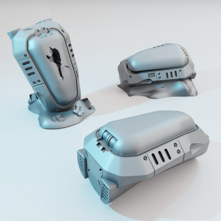 3D Printable Escape Pods (Small) by Saucermen Studios