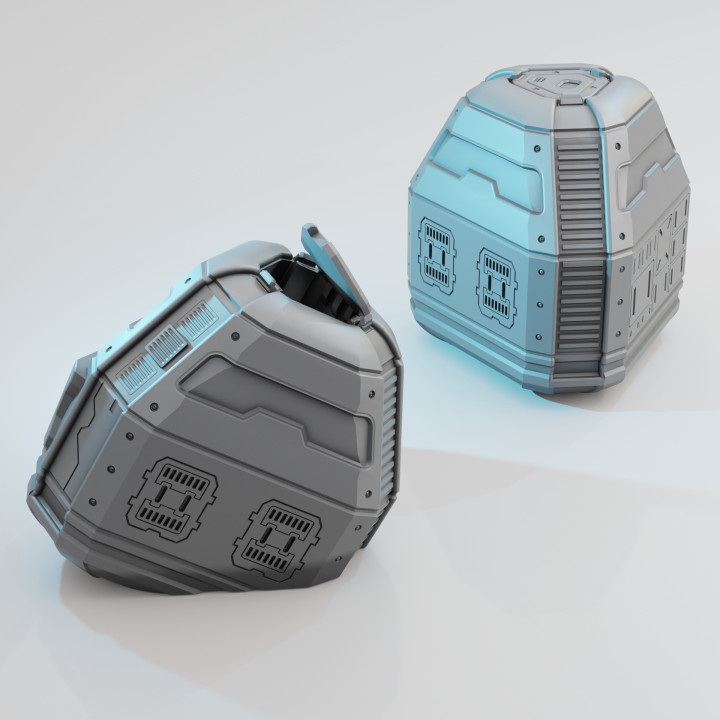 3D Printable Escape Pods (Large) by Saucermen Studios