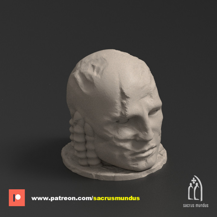 3D Printable Oregia. Alien Sanctum. Head Statues. Alien / Ancient ...