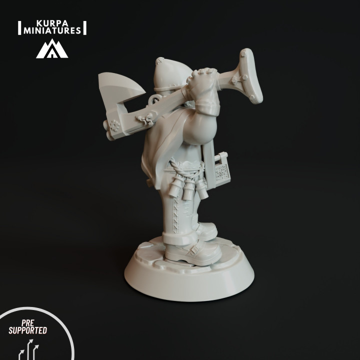 3D Printable Dwarf Engineer by Kurpa Miniatures