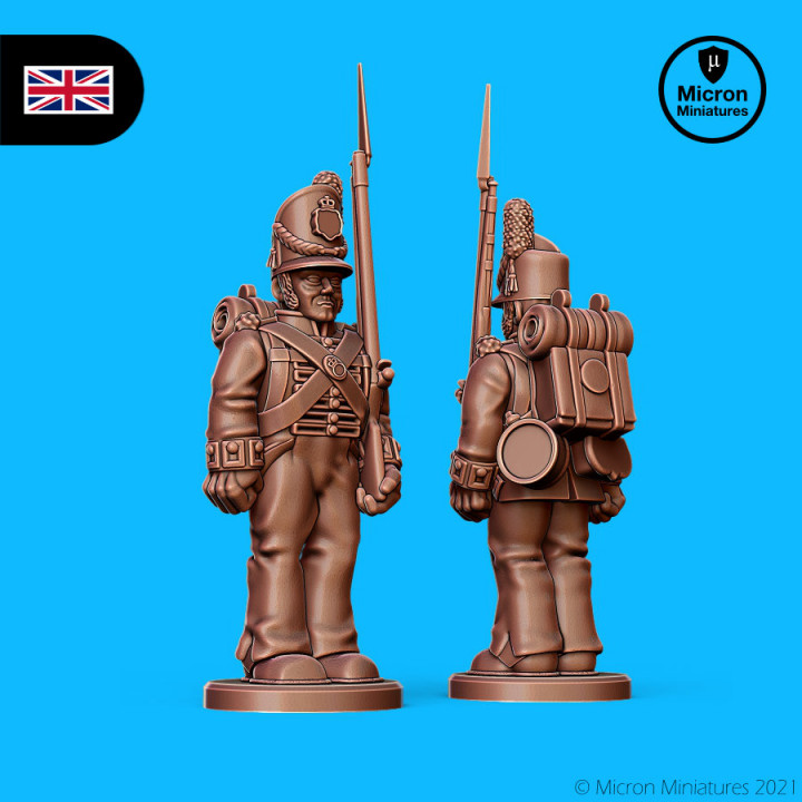 3D Printable British Centre and Flank infantry, Waterloo Uniform 1812 ...