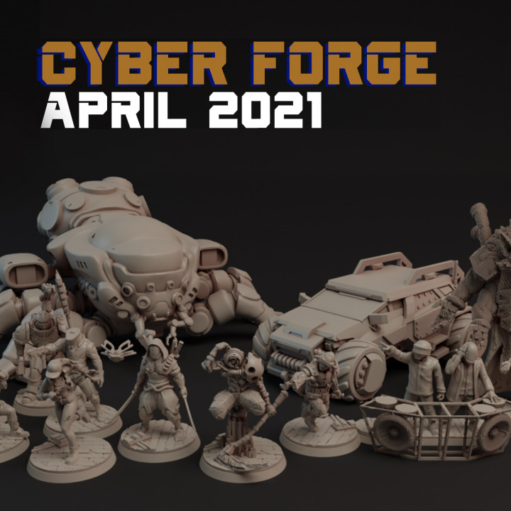 3D Printable Cyber Forge - April 21 Release by Titan Forge Miniatures