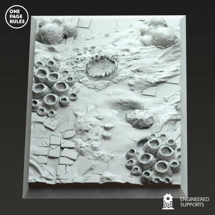 3D Printable Alien Hives Bases (Round & Square) by One Page Rules