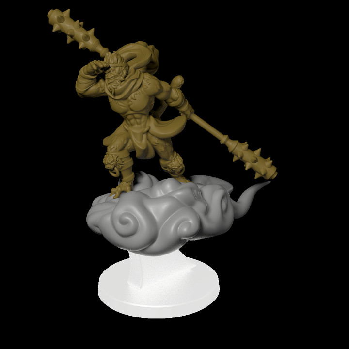 3D Printable Wukong in 5 different poses! Including Cloud Rider! by ...