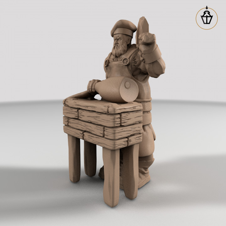 3D Printable Human Chef by Lamppost Collective