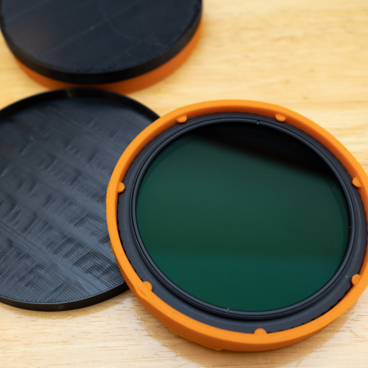 3D Printable 77/82mm Flexible Filter Lens Caps for photographers and ...