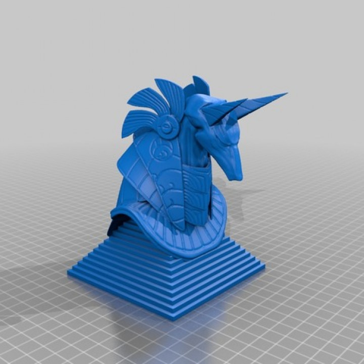 3D Printable Anubis Head Statue by Furkan Sezer