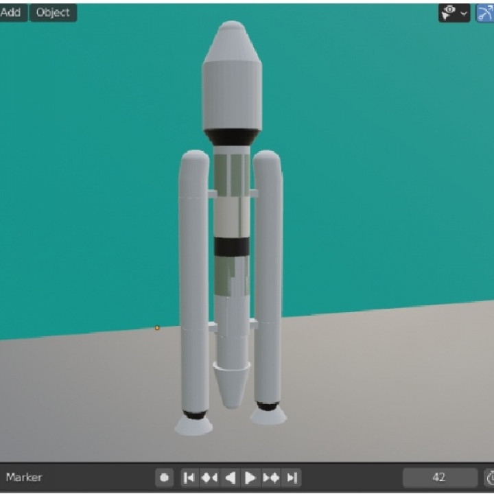 3D Printable Rocket model by Shaurya Khosla