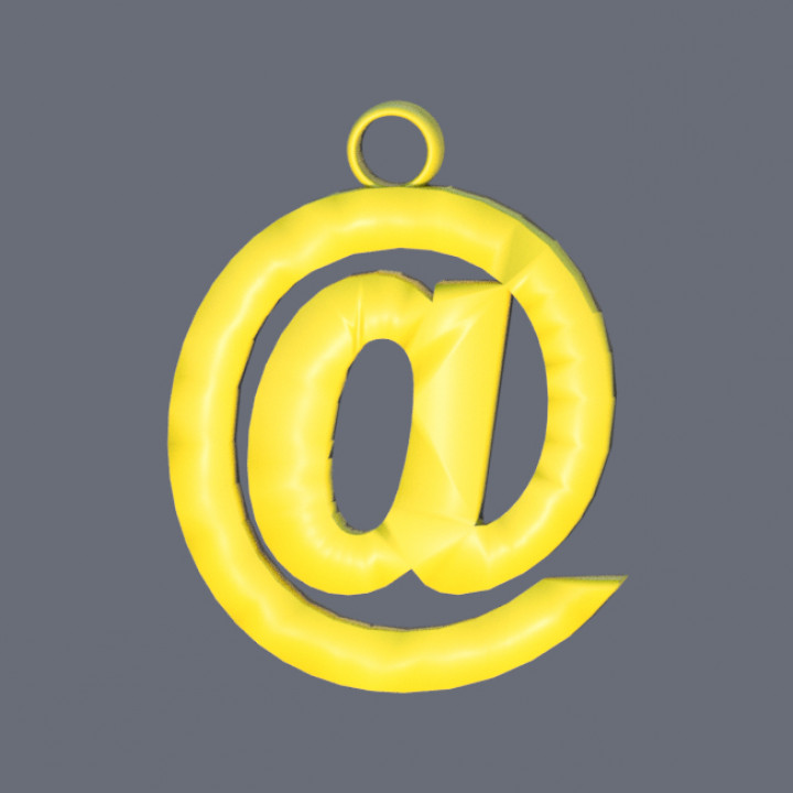 3D Printable At symbol earrings by Idea Lab