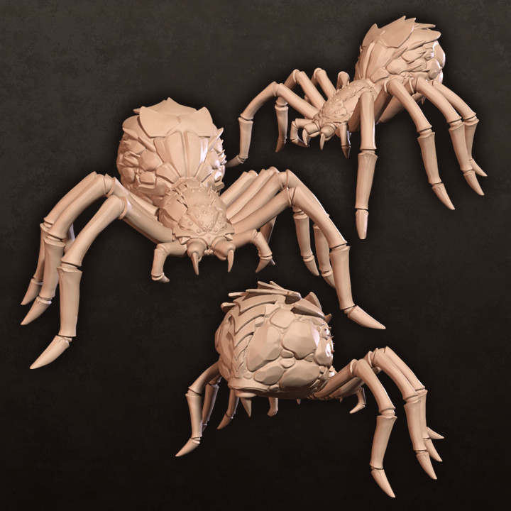 3D Printable Giant Spiders - Basic Monsters Collection by 3DeRatopsStudio