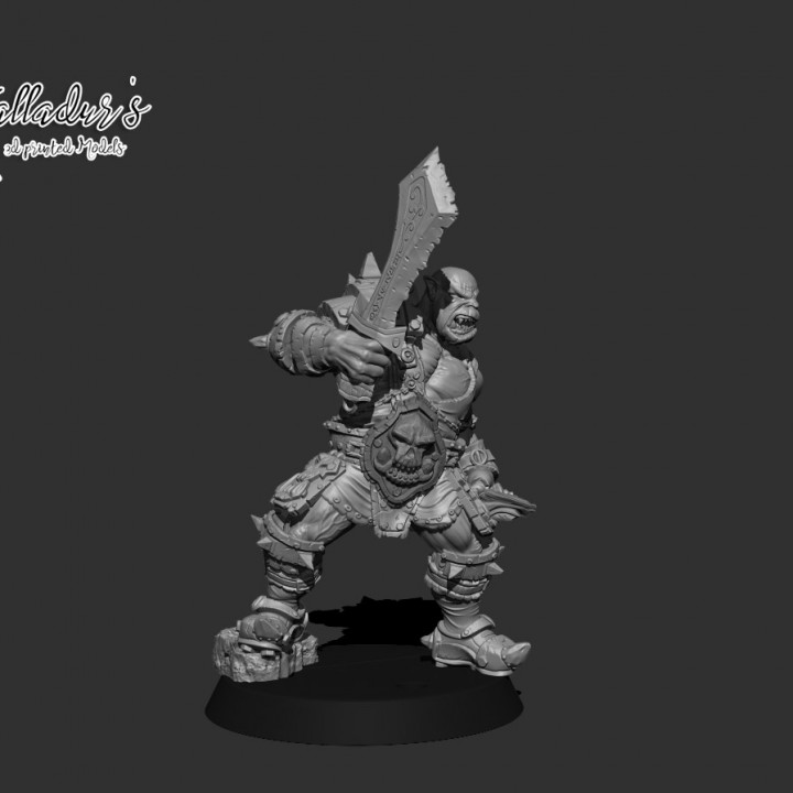 3D Printable GORG - Ork Chieftain by Galladur's 3D printed models