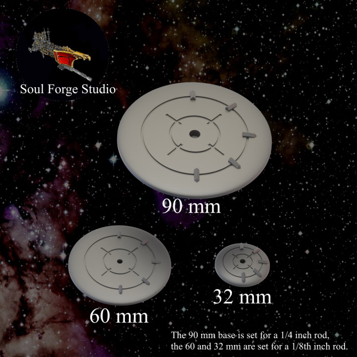 3D Printable Soul Forge Studio Ship Bases by Soul Forge Studio