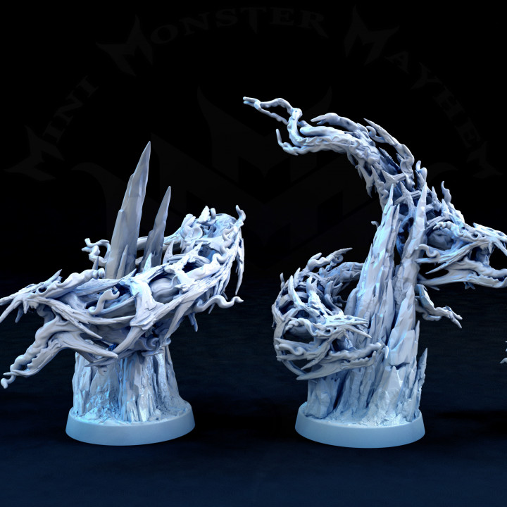3D Printable Undead Ice Serpent (solo and duo) by Mini Monster Mayhem