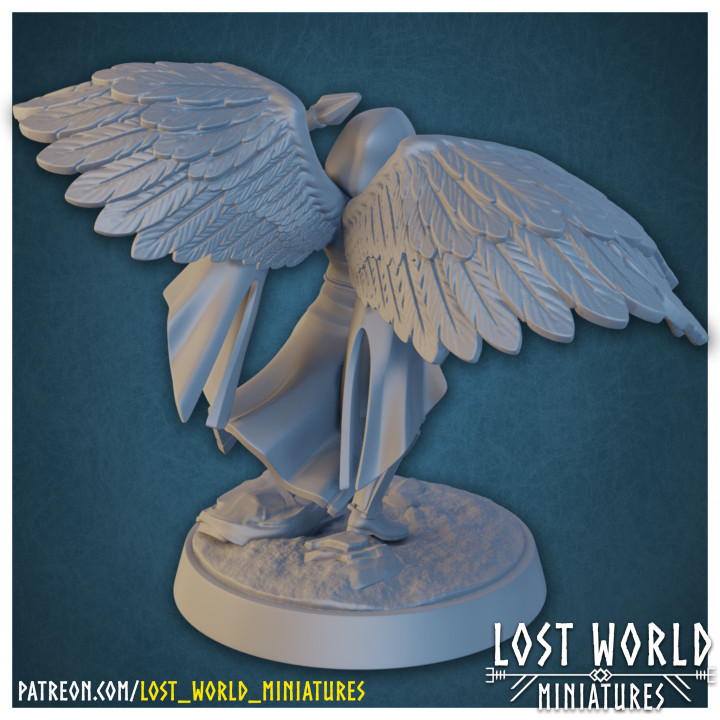3D Printable Celestial Born Angel-Kin Miniatures set - Supported by ...