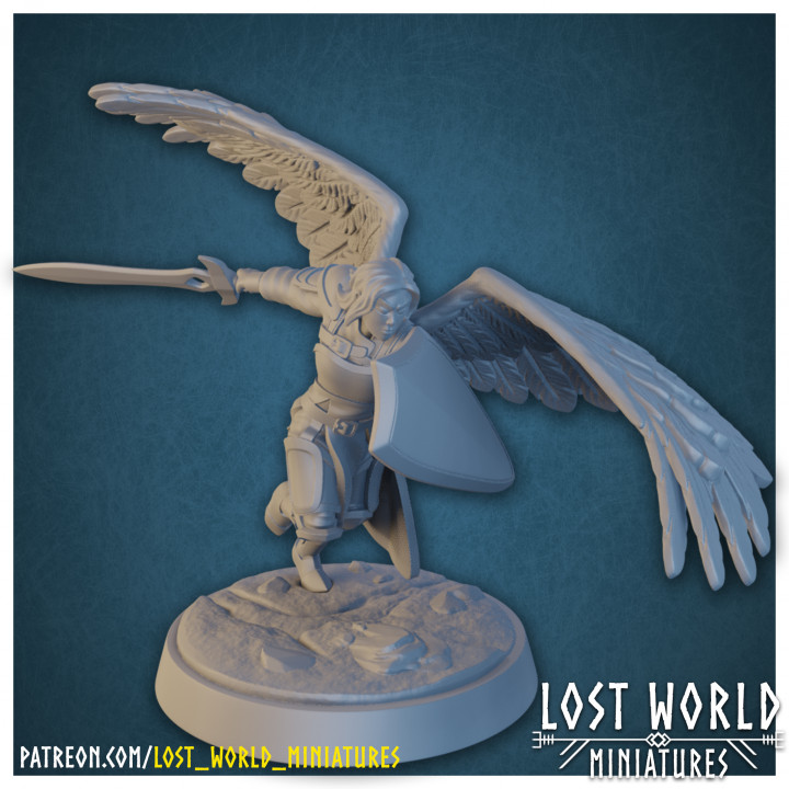 3D Printable Celestial Born Angel-Kin Miniatures set - Supported by ...
