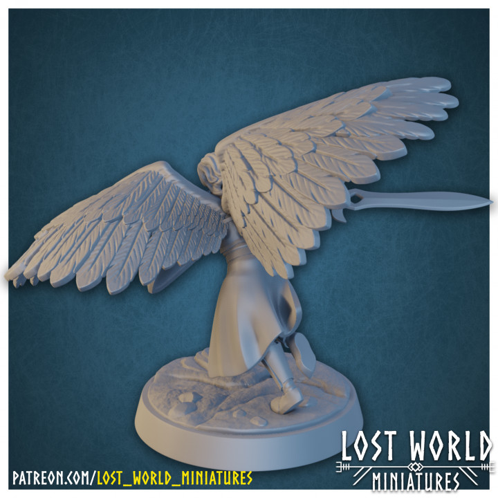 3D Printable Celestial Born Angel-Kin Miniatures set - Supported by ...