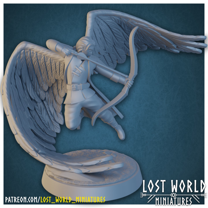 3D Printable Celestial Born Angel-Kin Miniatures set - Supported by ...