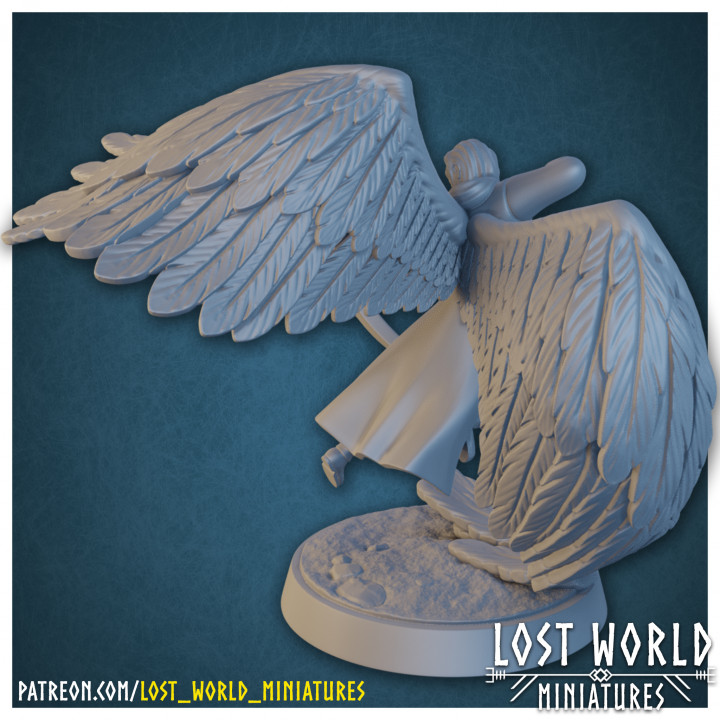 3D Printable Celestial Born Angel-Kin Miniatures set - Supported by ...