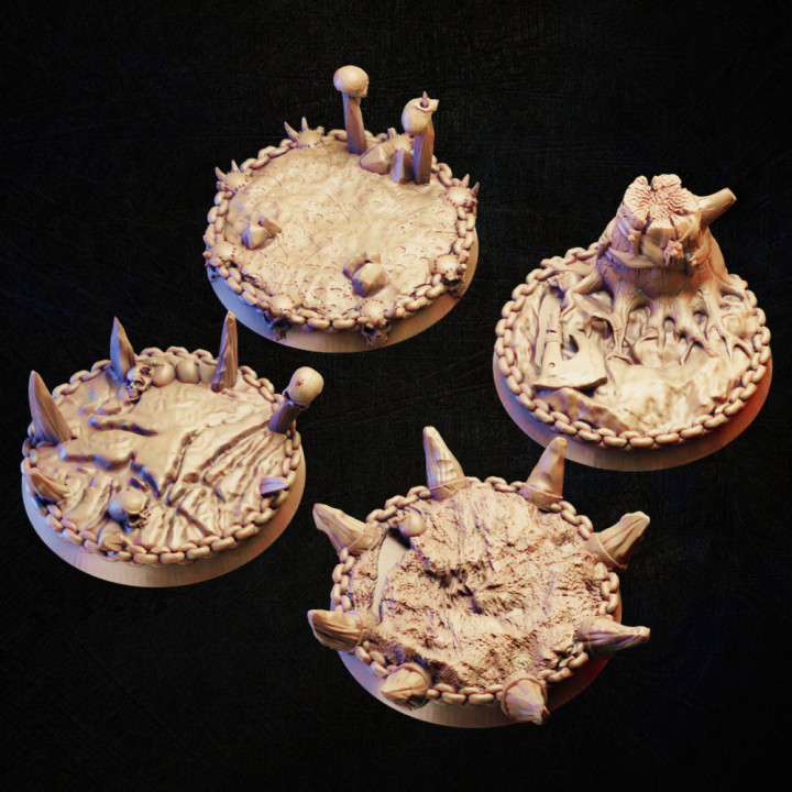3D Printable Tabletop miniature bases by Stanislav Kuznetsov