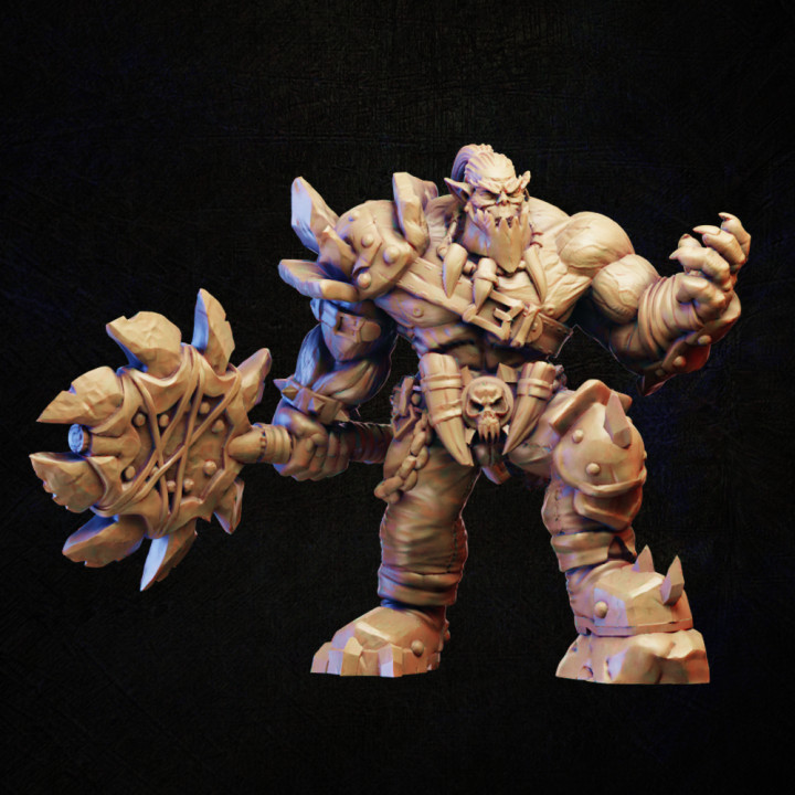 3D Printable Ork boss with iron jaw by Stanislav Kuznetsov