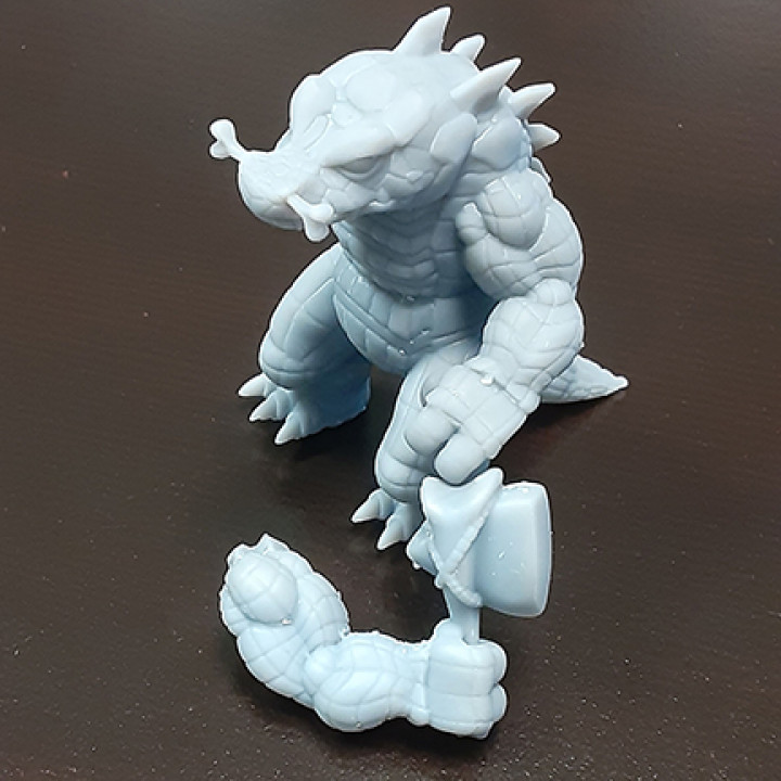 3D Printable Gator-Man - Crocodile-Man Monster by nonPareil Institute