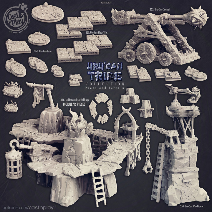 3D Printable Uru'can Tribe (Pre-Supported Bundle) by Cast n Play