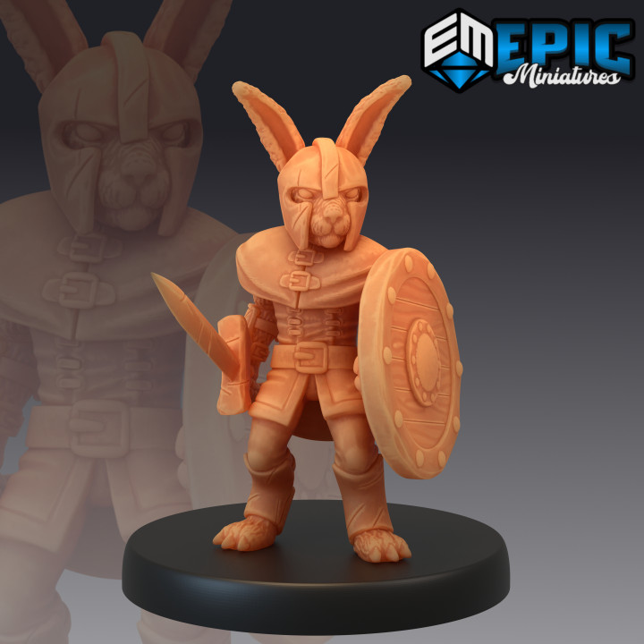 3D Printable Bunny Army Set / Rabbit Warrior / Rodent Collection by ...