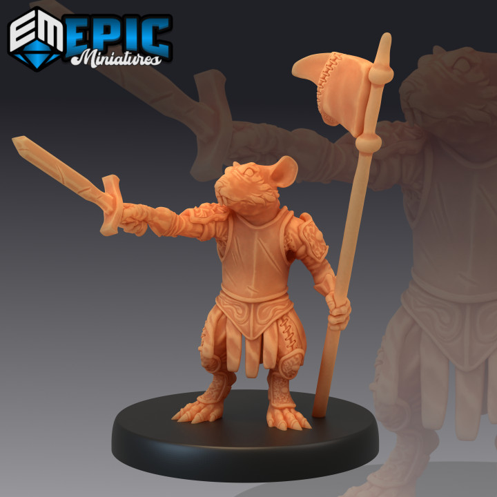 3D Printable Rat Folk Set / Ratfolk Army / Rodent Bandit by Epic-Miniatures