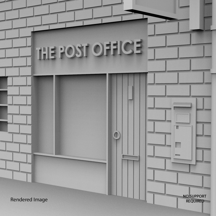 3D Printable Post Office Building ( Model Railways) by Arif Sethi