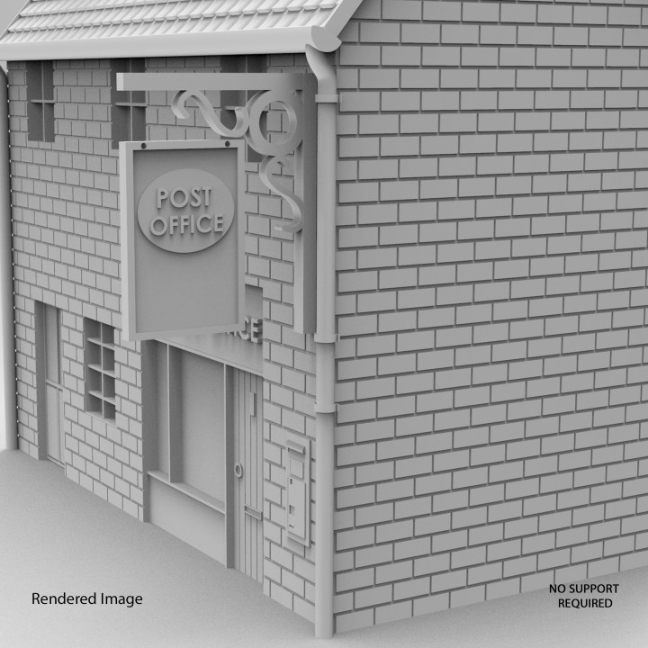 3D Printable Post Office Building ( Model Railways) by Arif Sethi