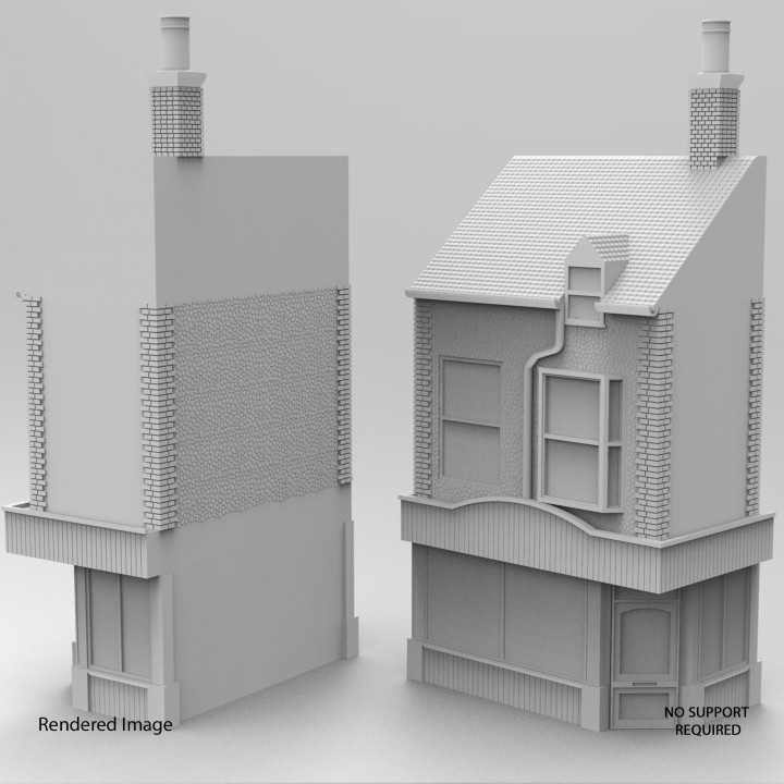 3D Printable Butchers Building ( Model Railways) by Arif Sethi
