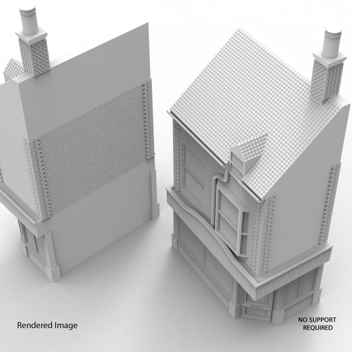 3D Printable Butchers Building ( Model Railways) by Arif Sethi