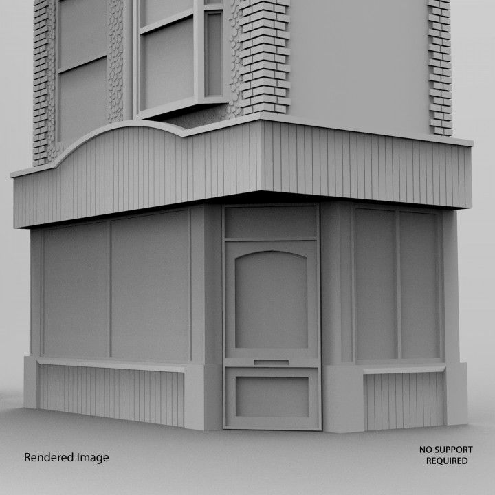 3D Printable Butchers Building ( Model Railways) by Arif Sethi
