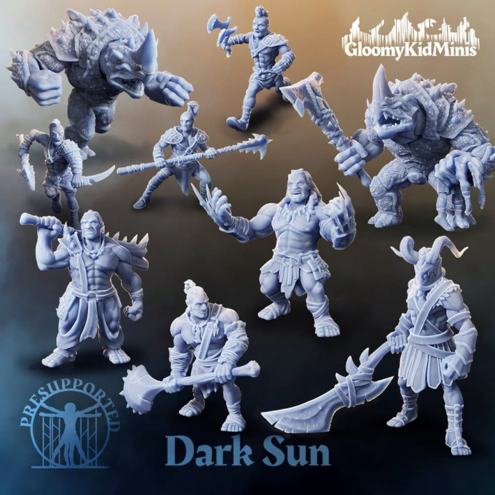 3D Printable Dark Sun 7, Full Set by GloomyKidMinis