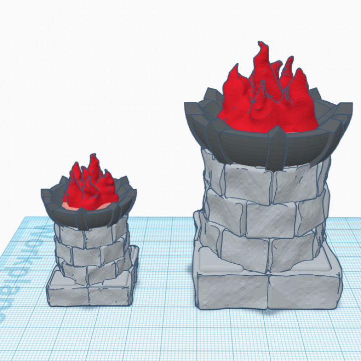 3D Printable Fantasy skull braziers/torches for tea lights by brander ...